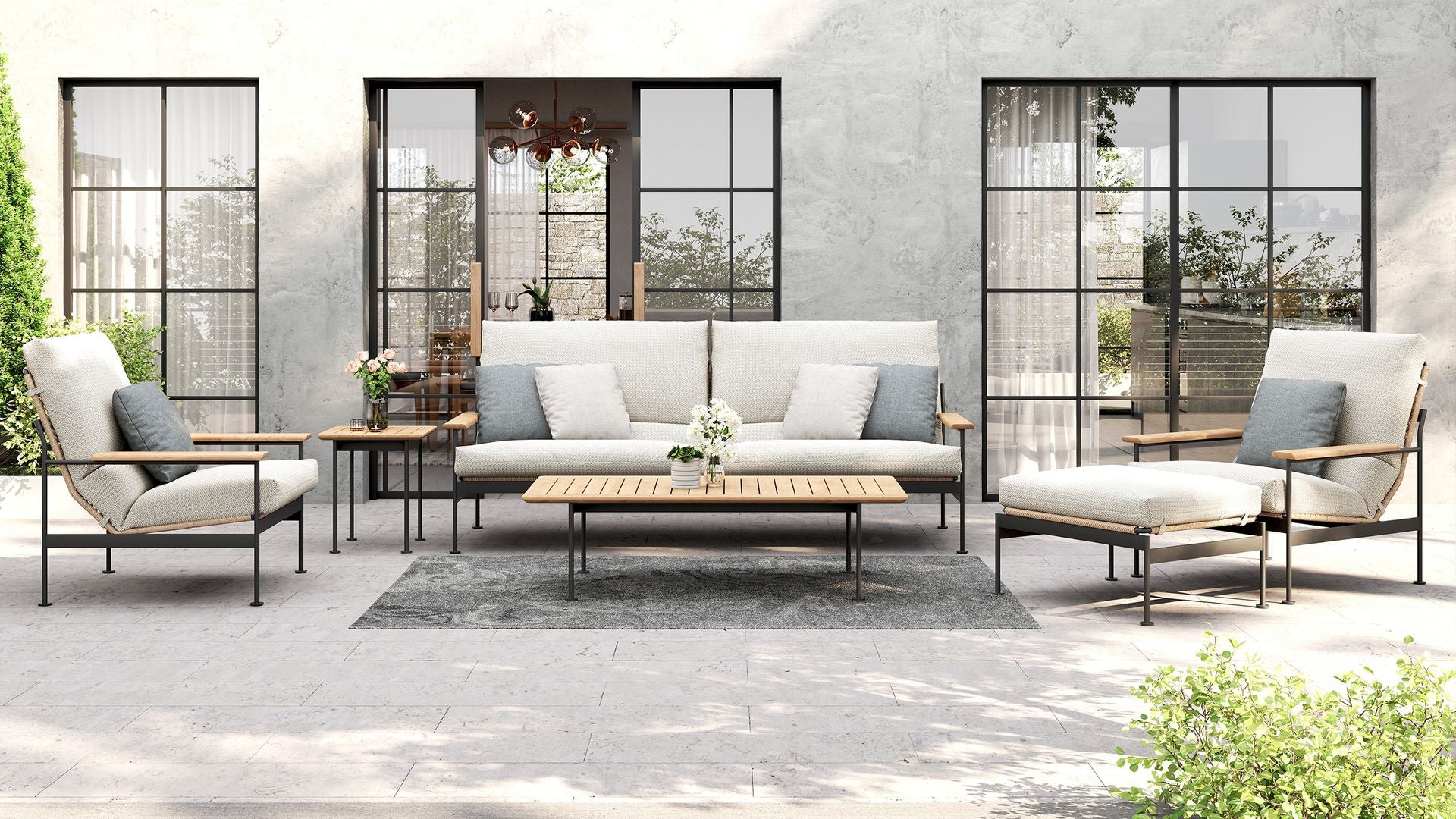 Alpha Ottoman – Outdoor Wicker Ottoman, Plush & Weatherproof